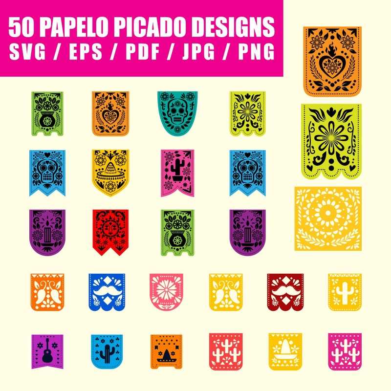 Papel Picado Clipart - Etsy