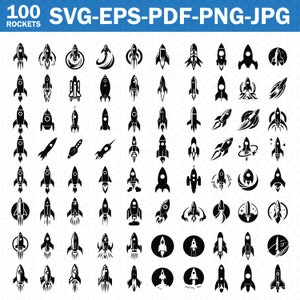 Rocket Svg Bundles, Rocket PNG, Flying Rocket, Rocket Vector, Rocket ...