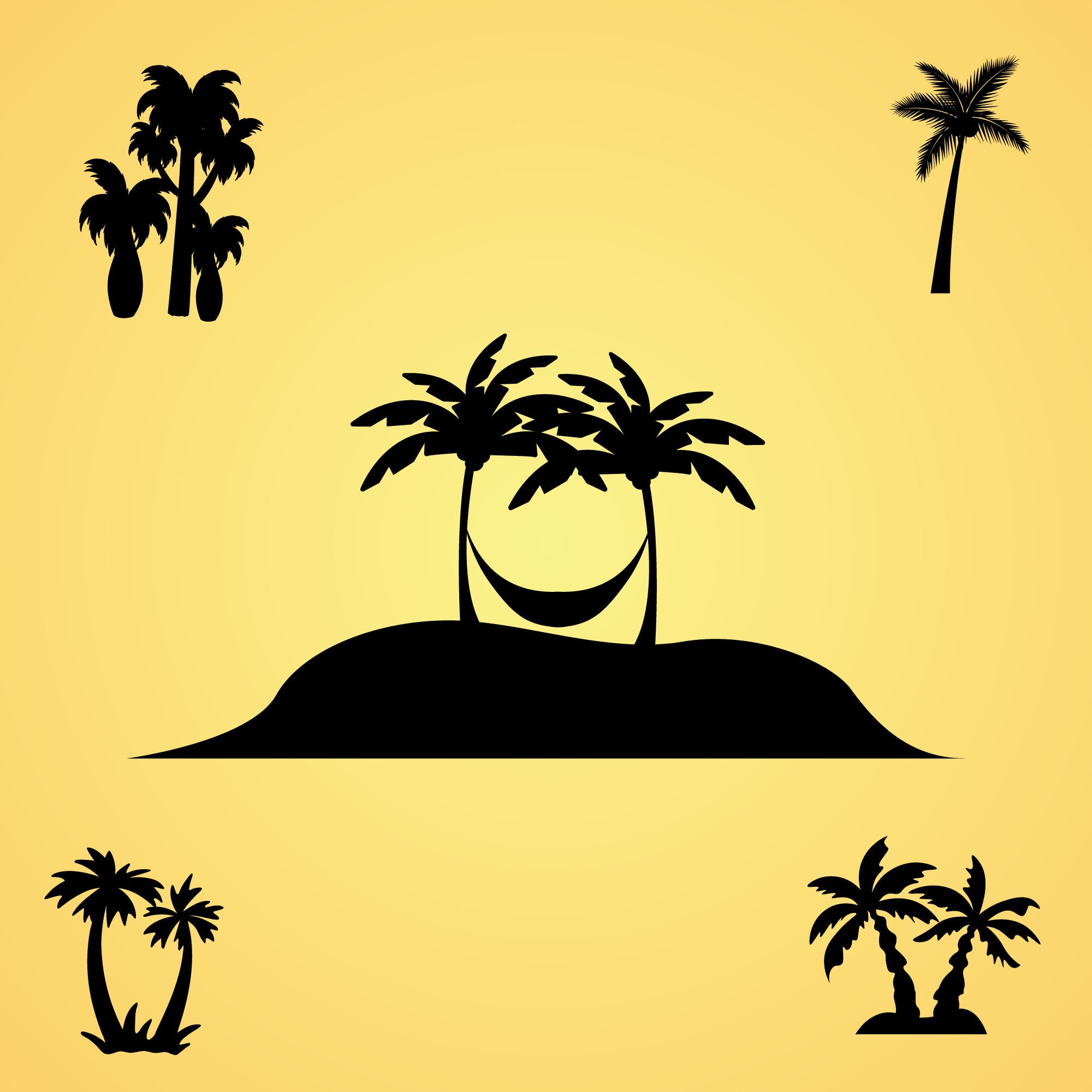 Palm Tree Svg Bundle, 75 Palm Tree Clipart, Palm Tree PNG Files, Palm ...