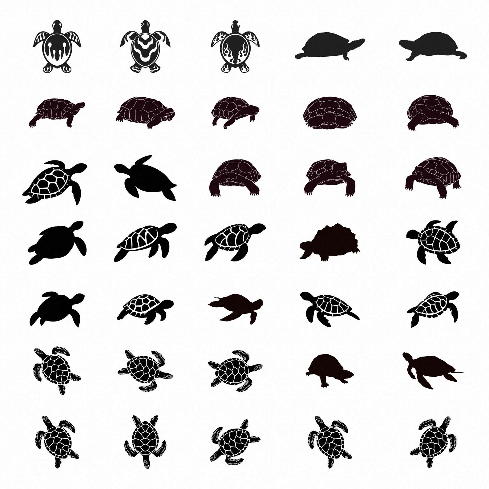 Turtle Svg Bundles, Sea Turtle Clip Art, Turtle Face Svg, Sea Turtle ...