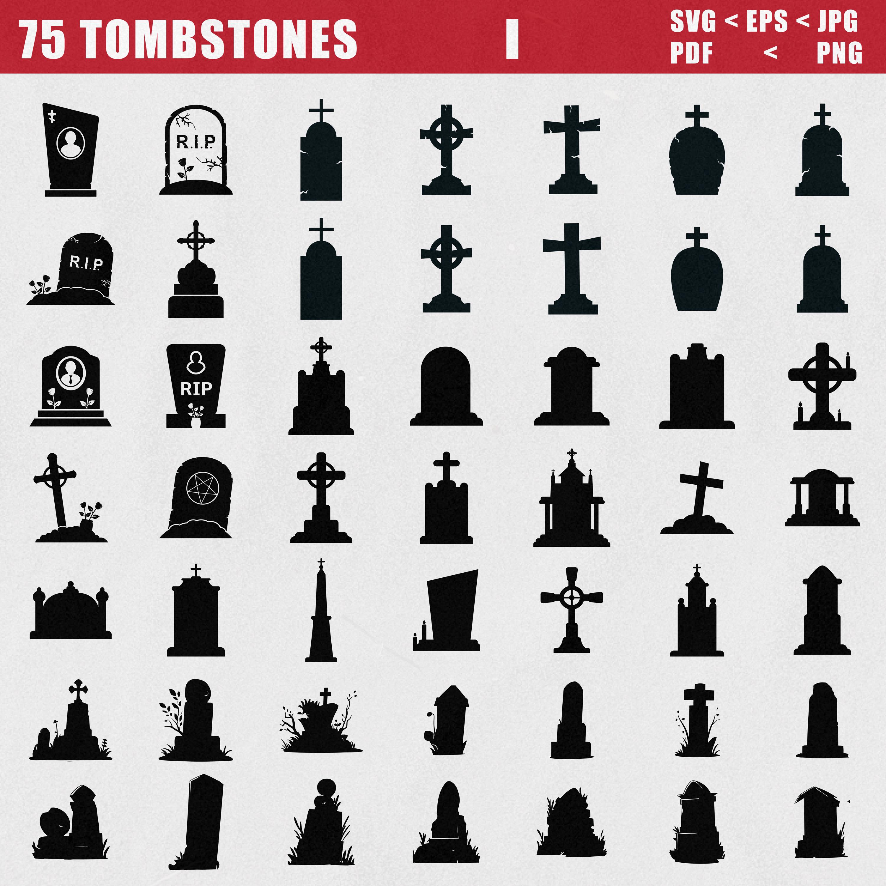 Tombstone Svg Bundles, Tombstone Vector Files, Tombstone Prints ...