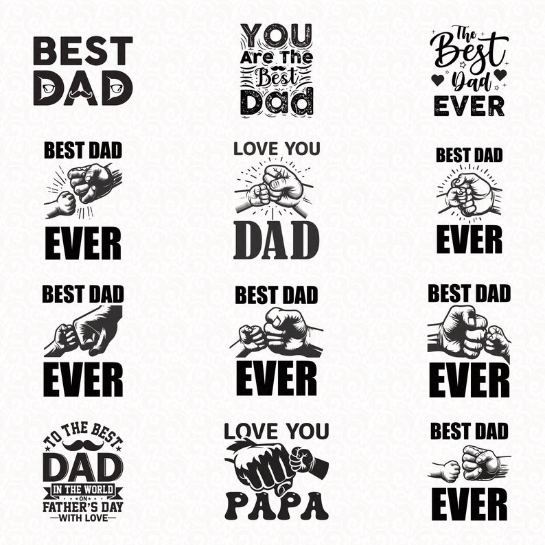 Best Dad Svg Bundles, Father Day Svg Bundles, Dad Son Clipart, Papa Svg ...
