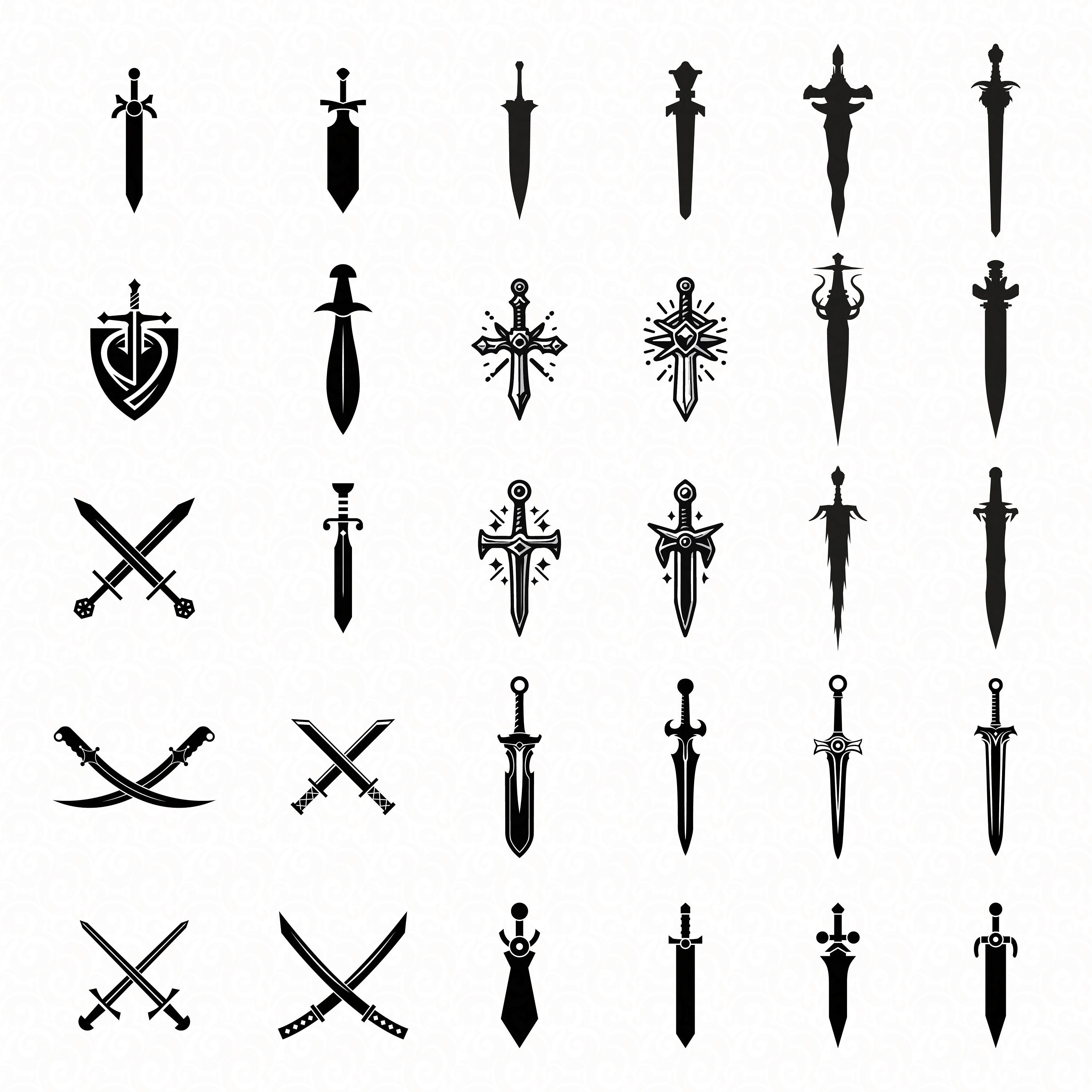 Sword Svg Bundles, Sword Clipart, Weapon Svg, Swords Cut Files for ...