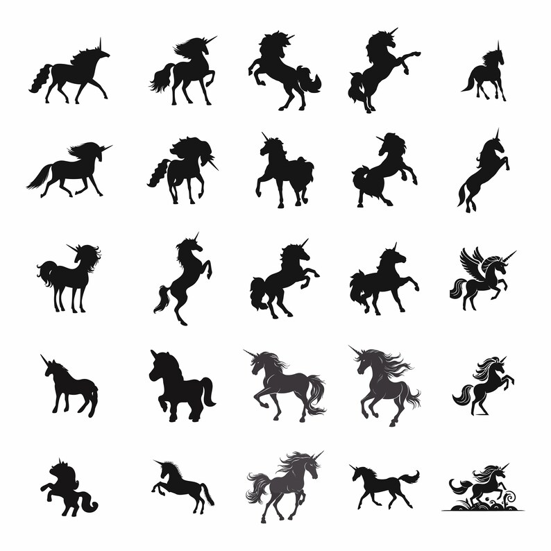Unicorn Svg Bundles Unicorn Clipart Unicorn Png Bundle Unicorn