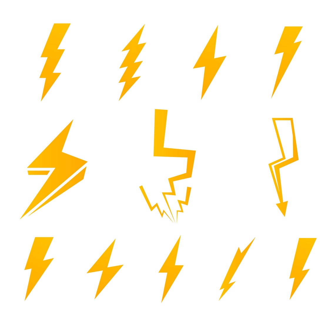 Lightning Svg Bundles, Thunder Svg, Lightning Bolt Svg Bundles, Flash ...