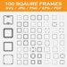 Square Frame Svg, Square Frame PNG Bundle, Square Clipart, Frame Svg ...