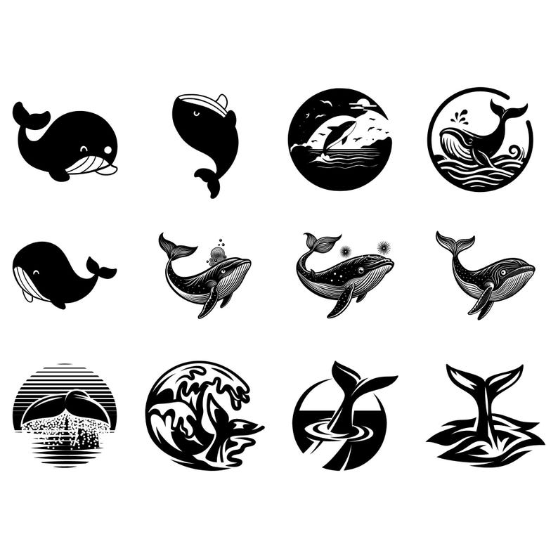 Whales Svg Bundles, Sea Whales Svg, Ocean Whales Svg, Whales PNG ...