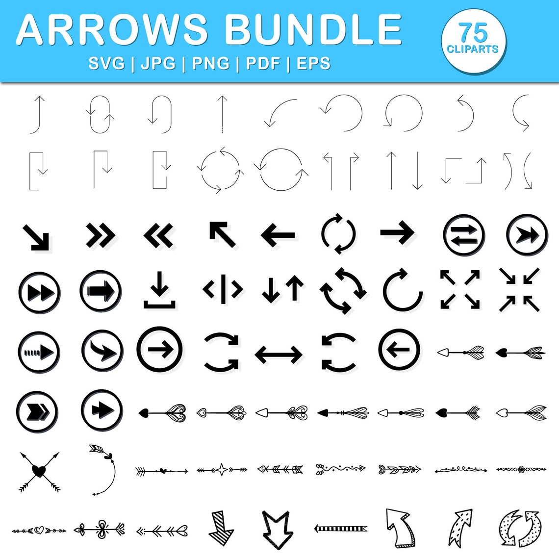 Arrow Svg Bundles, Archery Svg Bundles, Arrow Clipart, Bow Svg, Hand ...