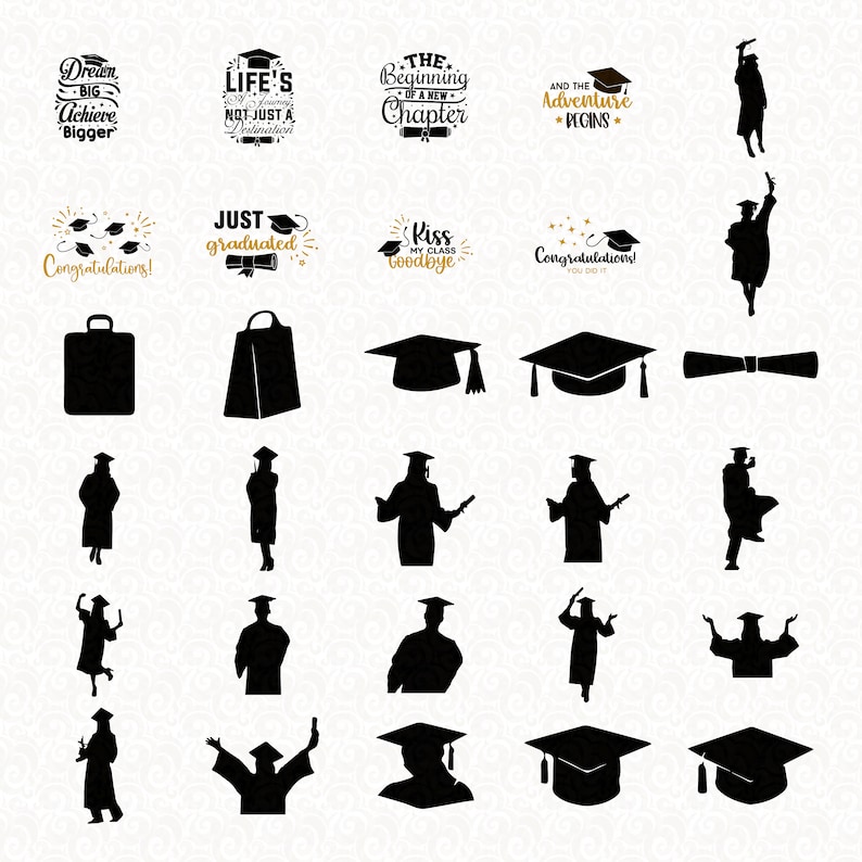 Graduation Svg Bundles, Graduation Clipart, Graduation PNG, Graduation ...