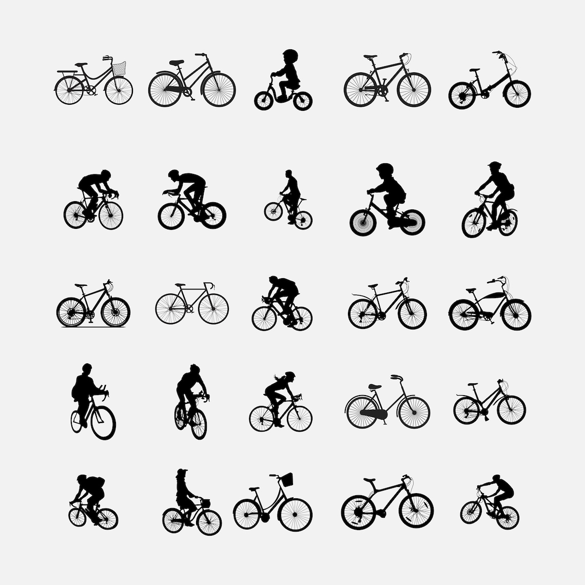 Bicycle Svg Clipart, Bicycle Svg, Cycle Svg Bundles, Mountain Cycle Svg ...