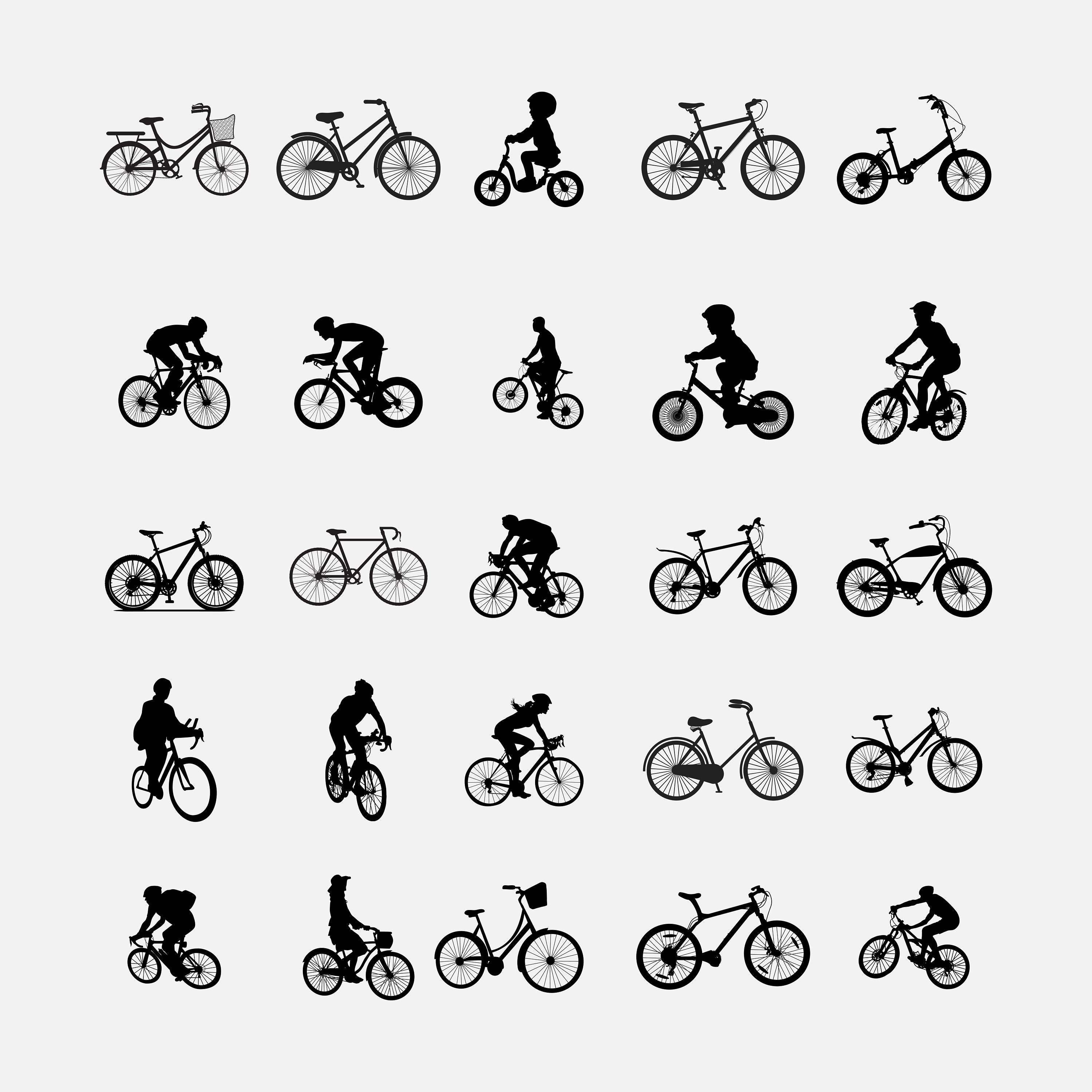 Bicycle Svg Clipart, Bicycle Svg, Cycle Svg Bundles, Mountain Cycle Svg ...