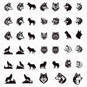 Cute Wolf Svg Bundles, Wolf Clipart, Wolf PNG, Wolf Cut Files, Wolf ...