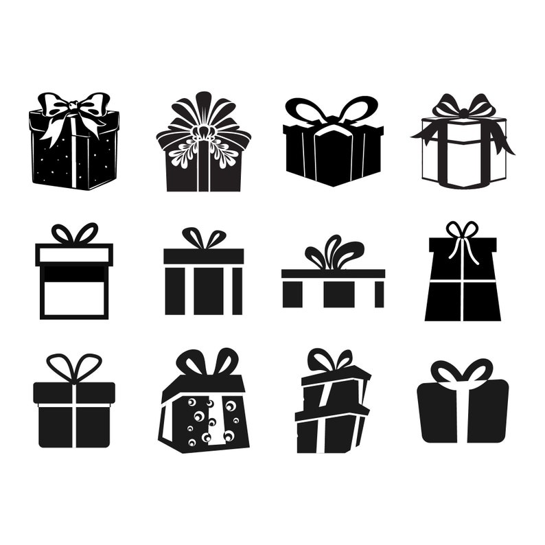Gift Box Svg Files, Gift Box Svg, Gift Box PNG, Gift Present Box ...
