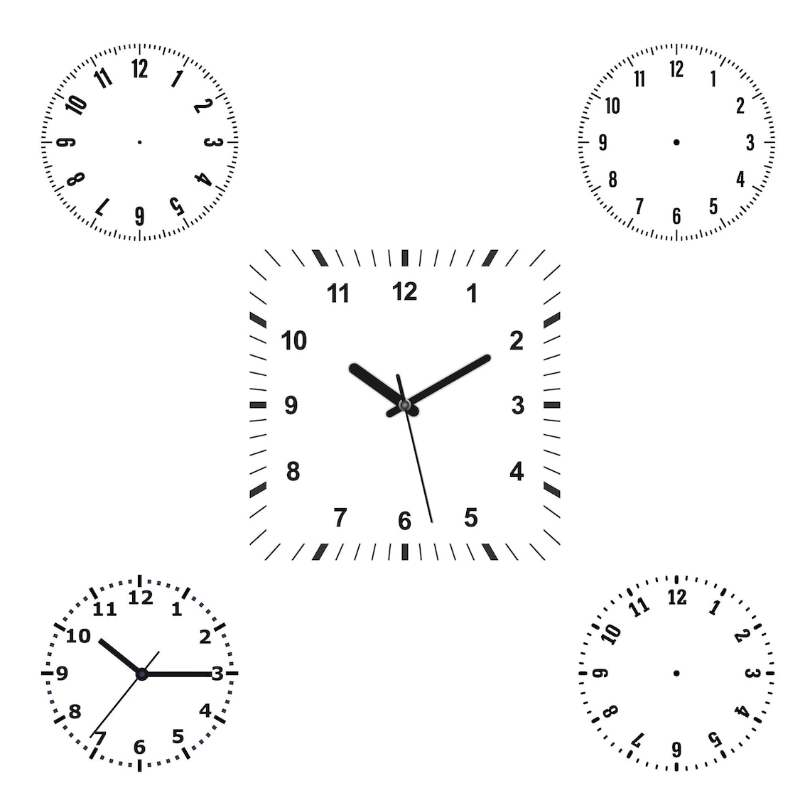 Cute Clock Face Svg Bundles, Clock Face PNG, Clock Face Clipart, Clock ...