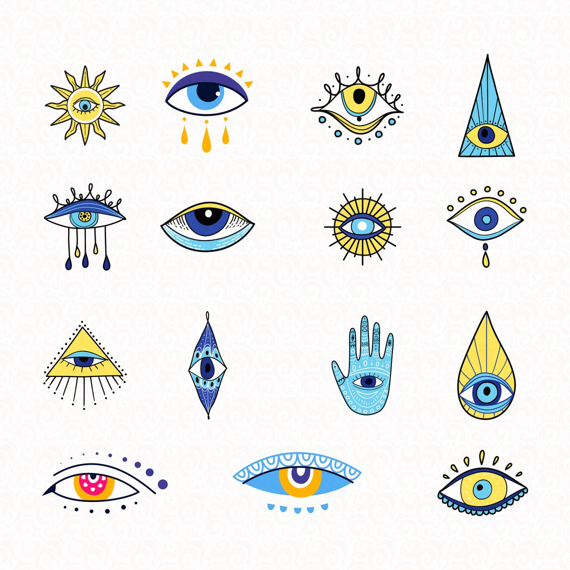 Colorful Evil Eye Svg Bundles, One Eye Svg Bundles, Eye Svg Bundles ...