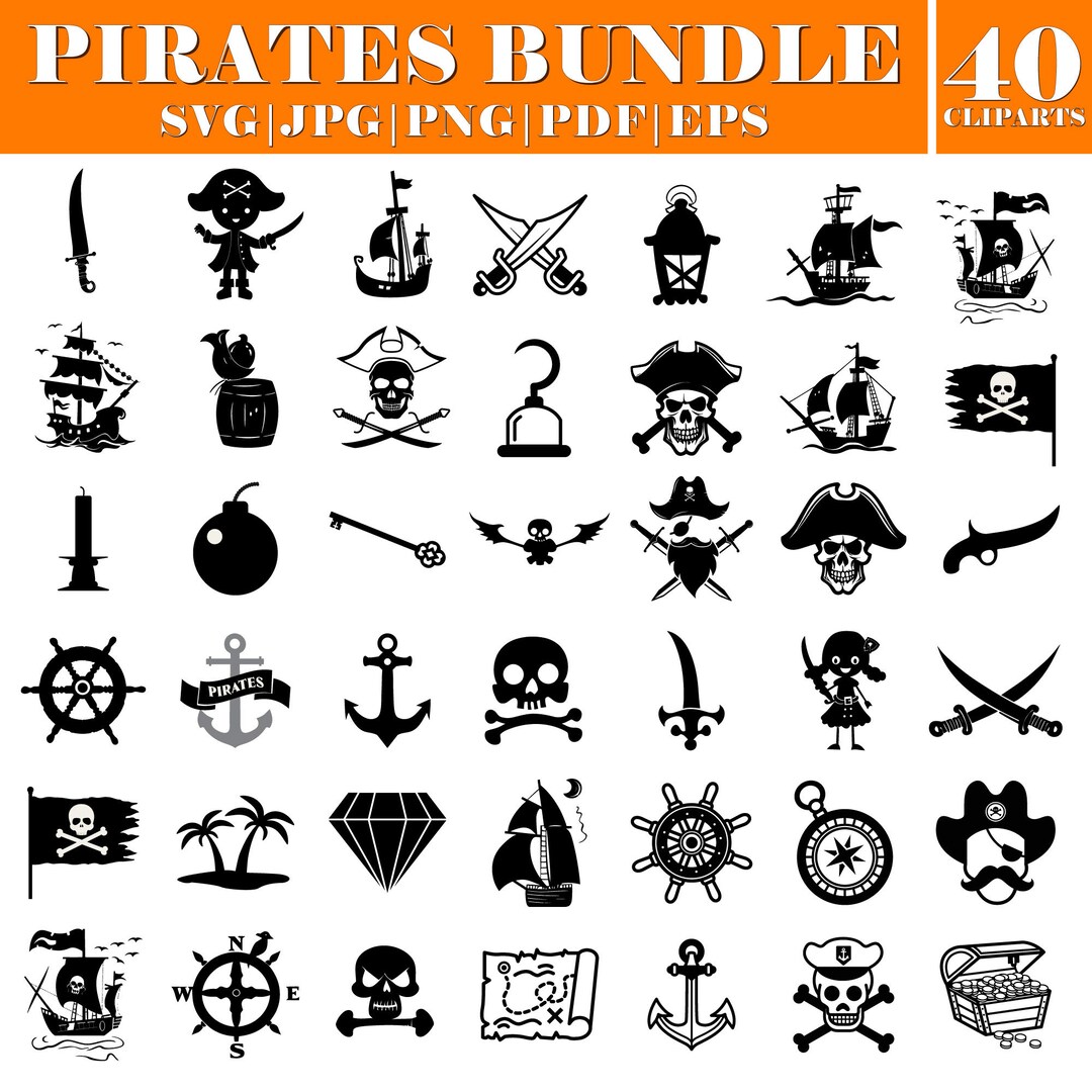 Pirates Svg Bundles, Pirates PNG, Pirates Ship Svg Bundles, Pirates Cut ...
