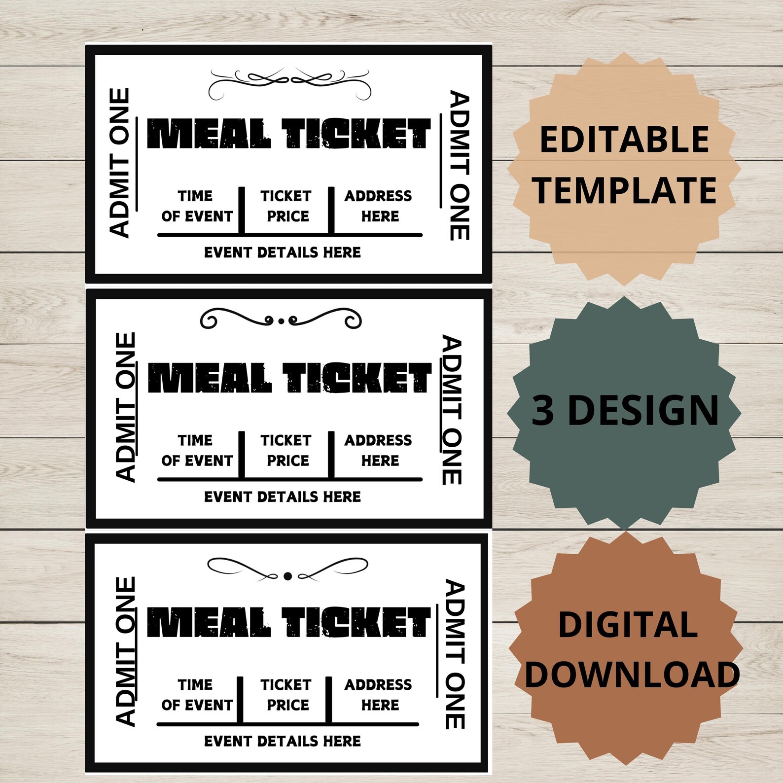 Editable Meal BBQ Hotdog Ticket Template Fundraiser Chicken BBQ ...