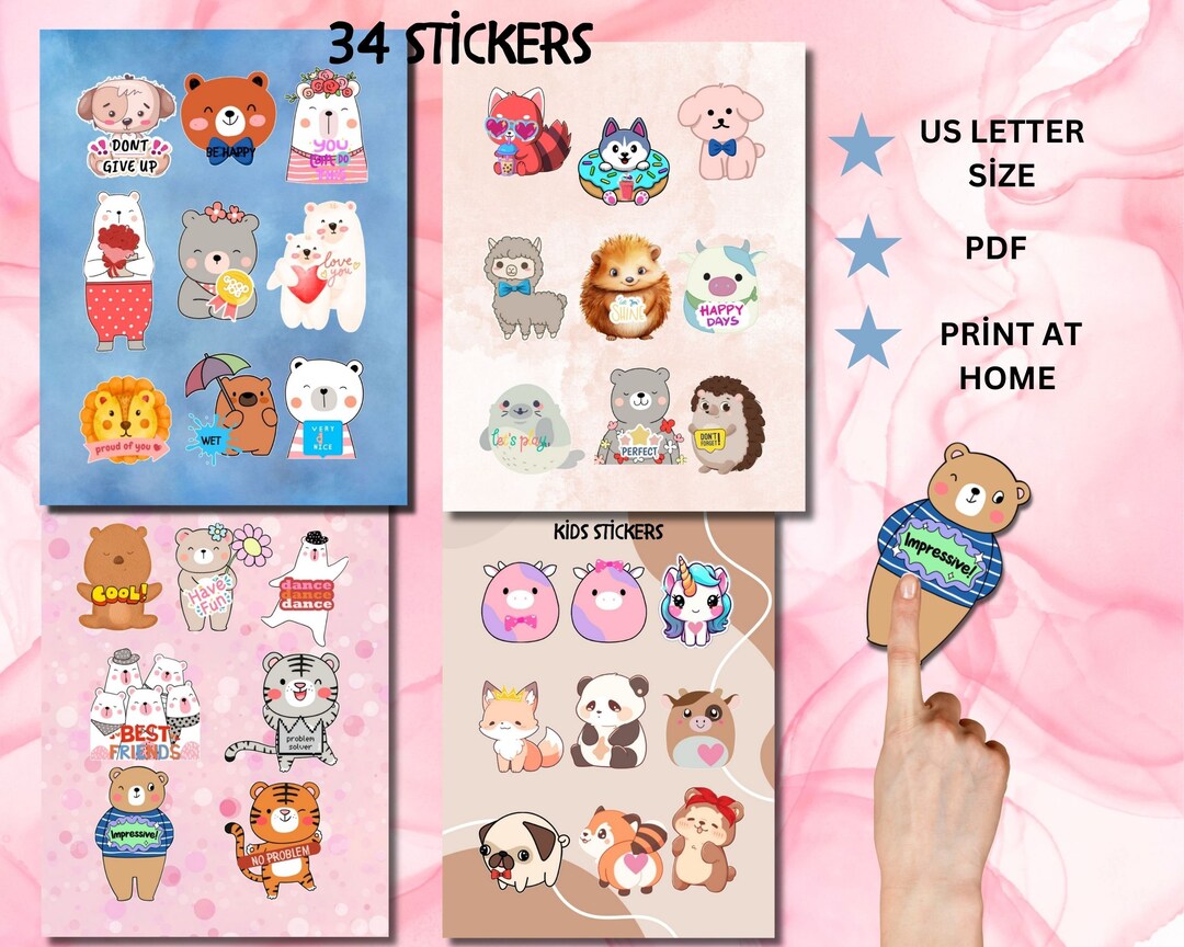 Cute Adorable Squishmallow Sticker Set, 34 Pieces/perfect for Teachers ...