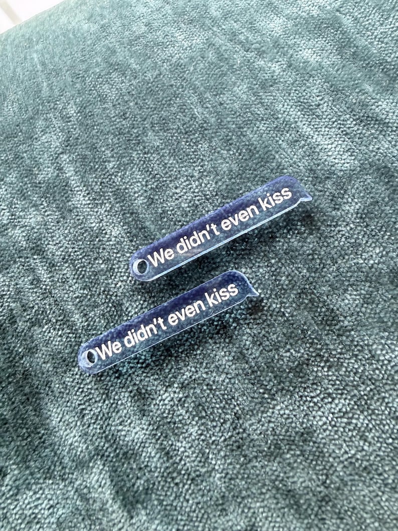 Heated Rivalry Earrings – "we Didn't Even Kiss" Booktok Jewelry - Text ...