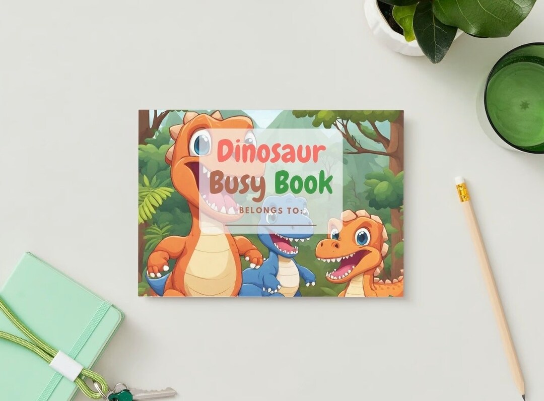 Dino Adventures: Printable Quiet Busy Book Bundle Educational Activity ...