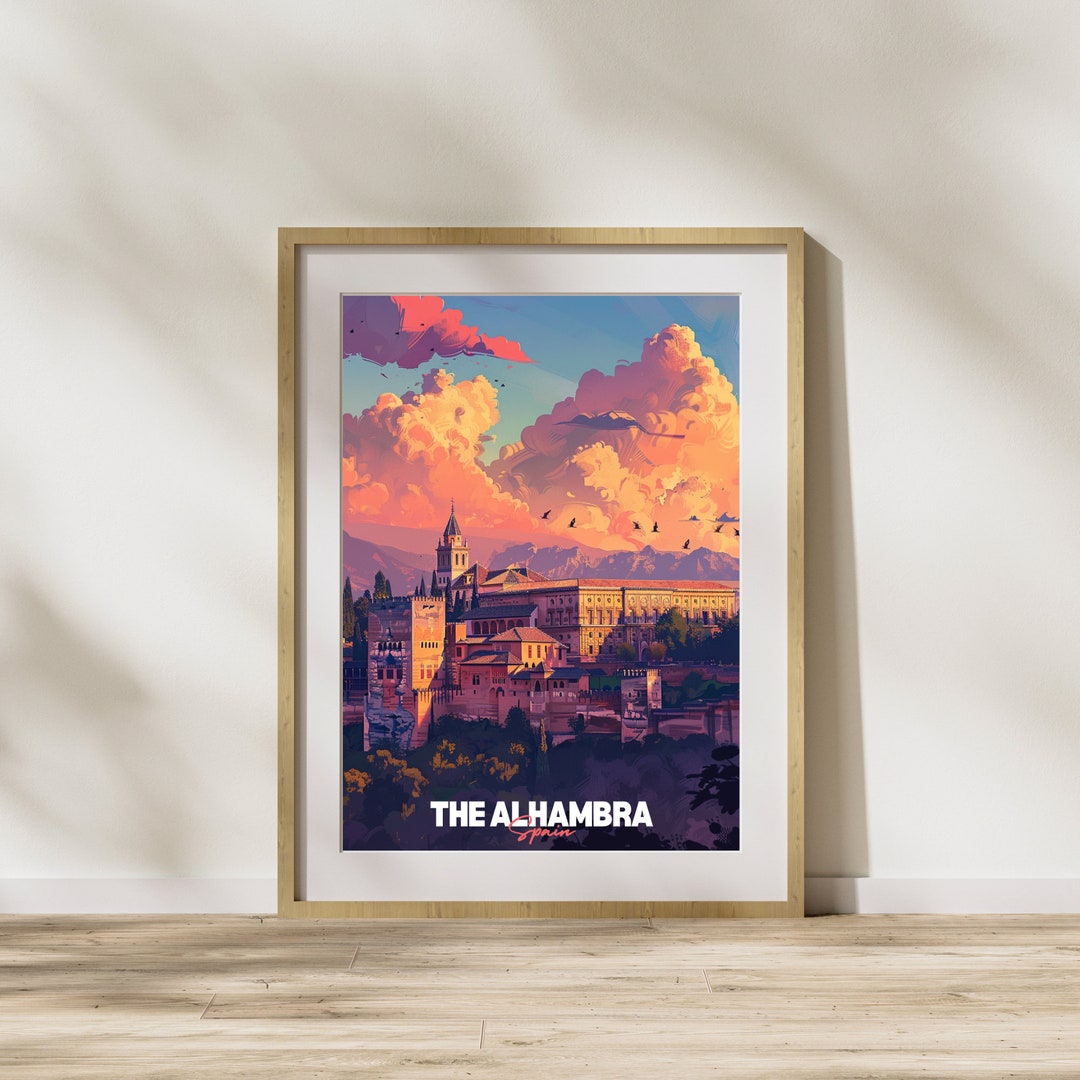 Alhambra Travel Poster Alhambra Decor Spain Travels World Travel Poster ...