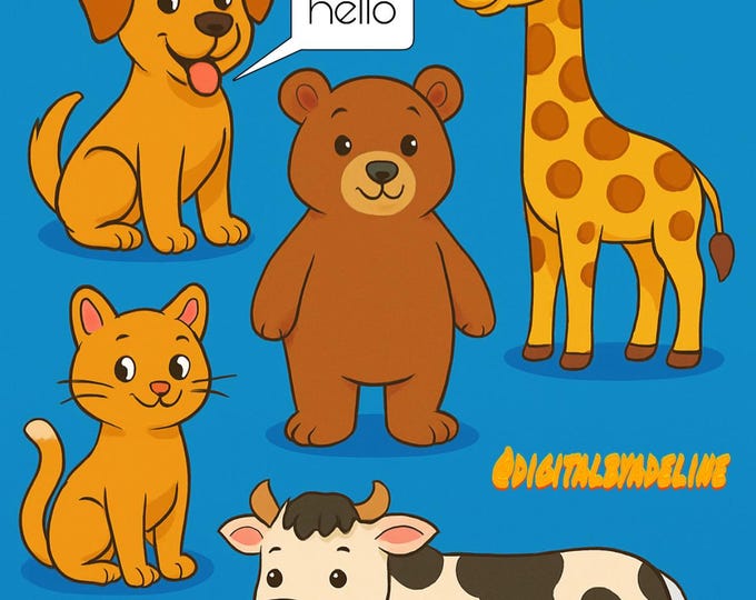 10 Coloring Pages for Children - Wild Animals Edition - Etsy Canada