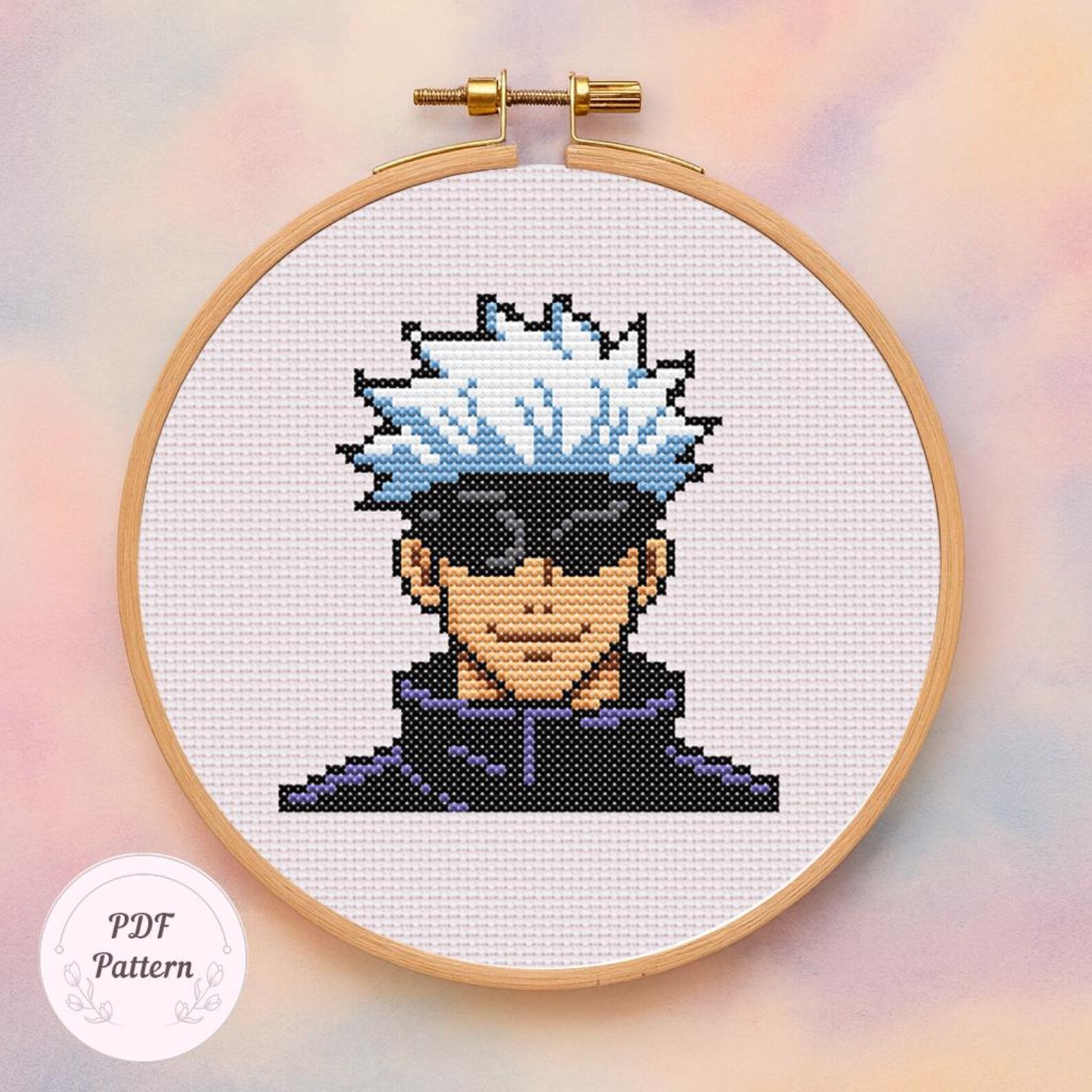 Cross Stitch Pattern Satoru Gojo - PDF - Etsy