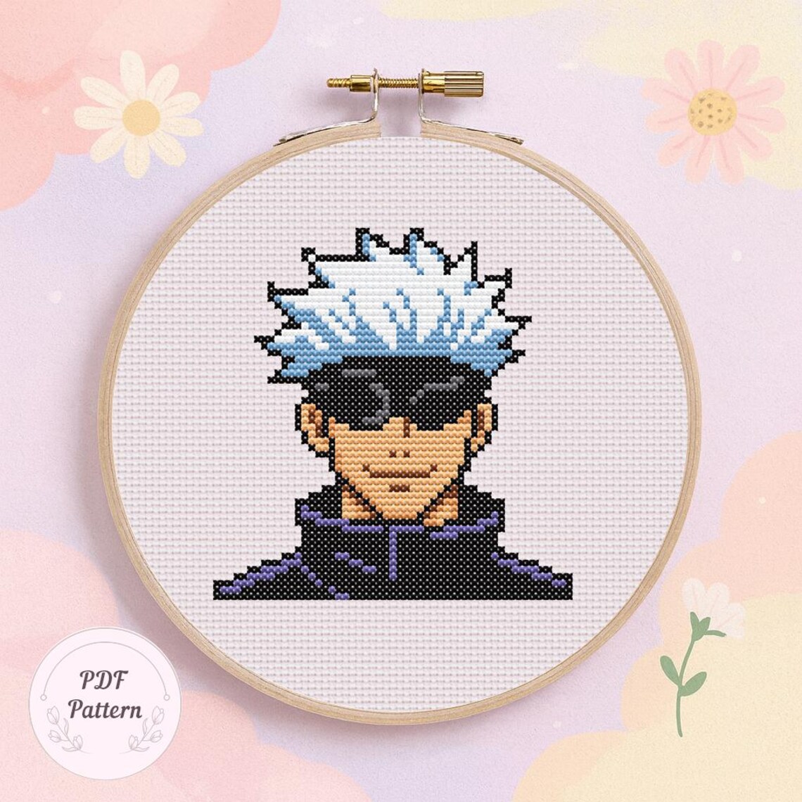 Cross Stitch Pattern Satoru Gojo - PDF - Etsy