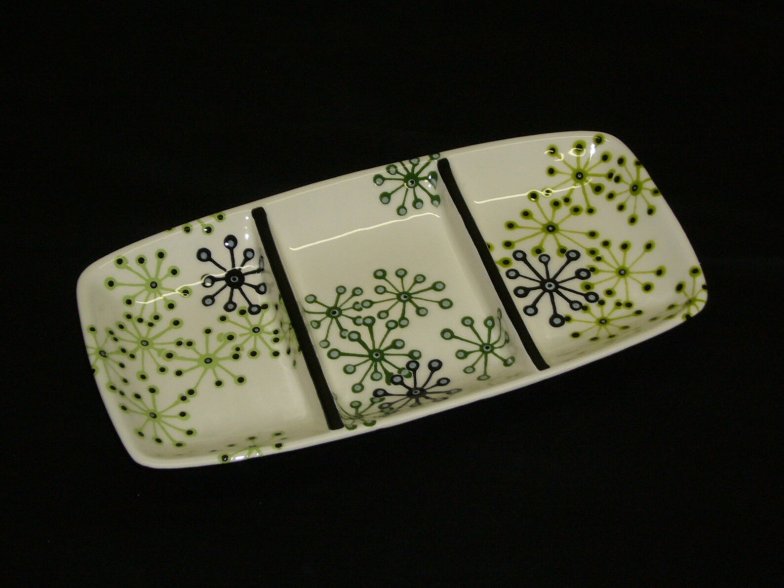 3 Sectioned Dish - Etsy