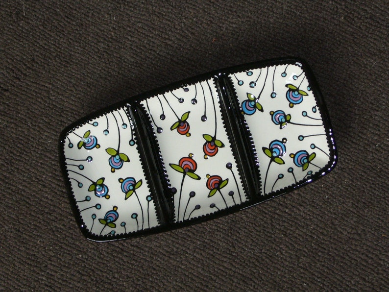 3 Sectioned Dish - Etsy