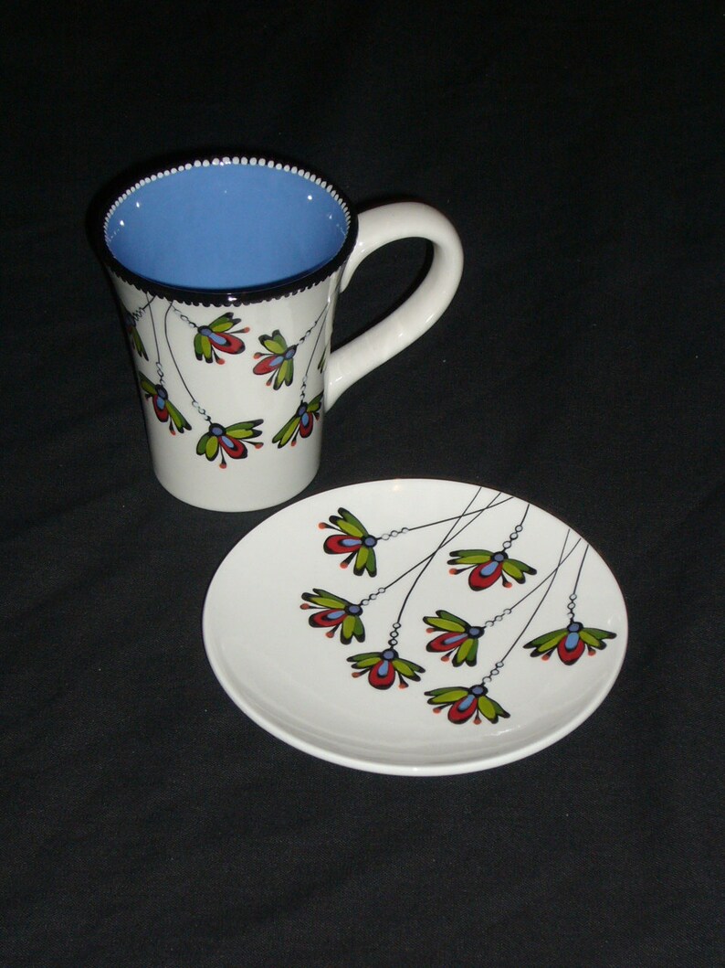 Flared Mug and Snack Plate Combo - Etsy