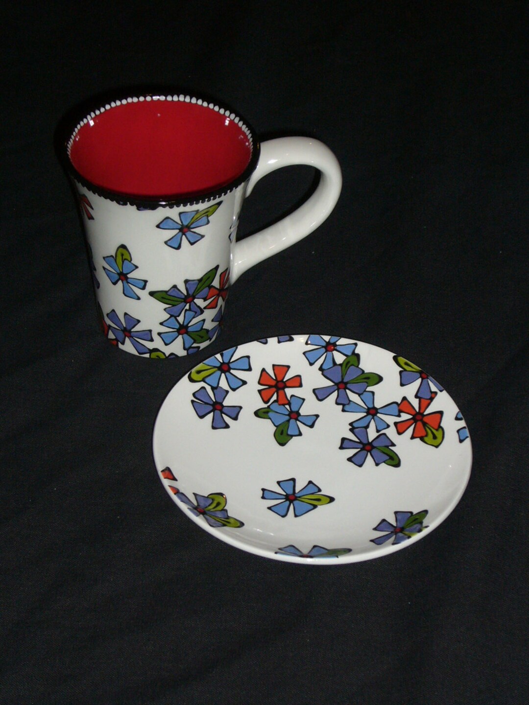 Flared Mug and Snack Plate Combo - Etsy