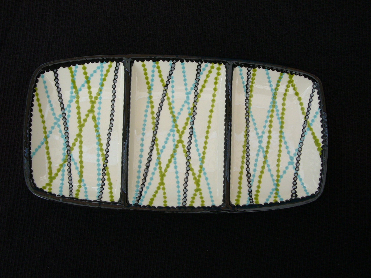 3 Sectioned Dish - Etsy