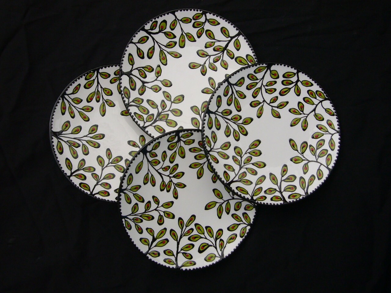 Set of 4 Dessert Plates - Etsy