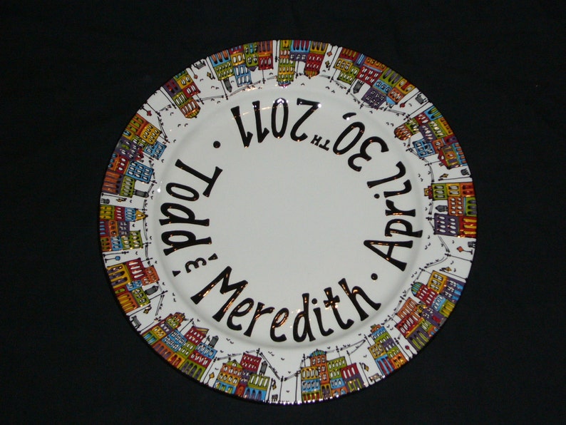 Wedding Platters - Personalized City Scapes - Etsy