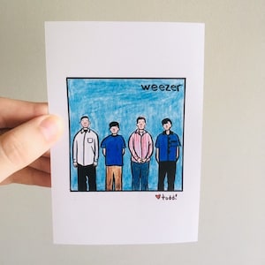 Weezer - the Blue Album, Art, Print, 4 X 6 Inches, Music, Record Cover ...