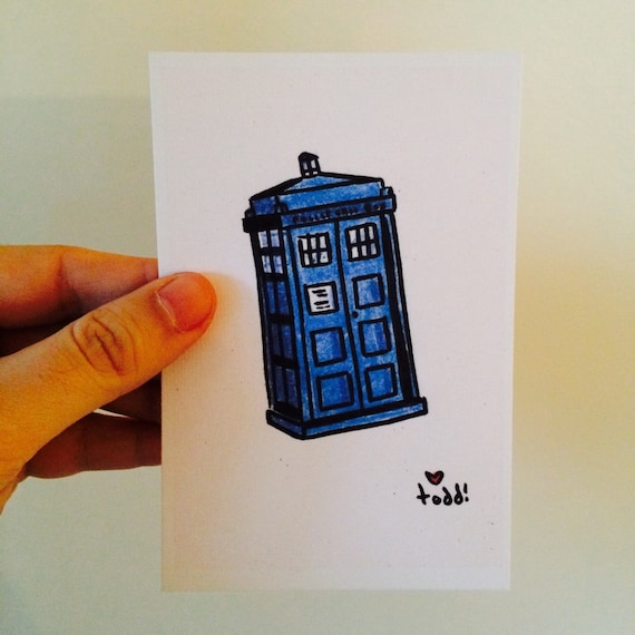 Cute Tardis Drawing