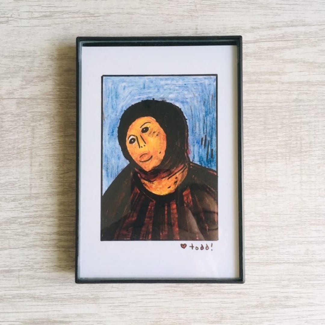 Monkey Jesus Fresco - Print, 4 X 6 Inches, Pop Culture, Framed Artwork ...