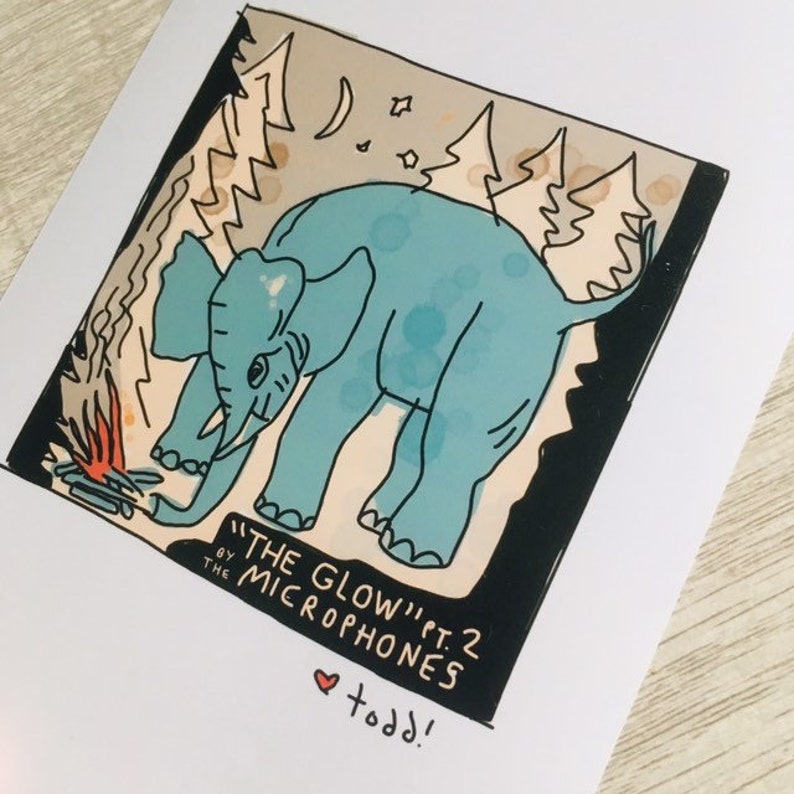 The Microphones - the Glow Part Two, Art, Print, 4 X 6 Inches, Music ...