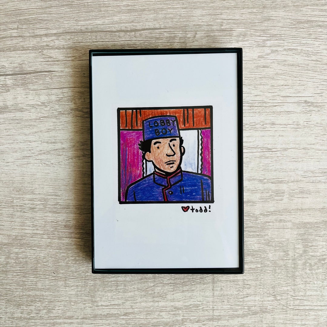 The Grand Budapest Hotel, Zero the Lobby Boy, Wes Anderson, Art, Print ...