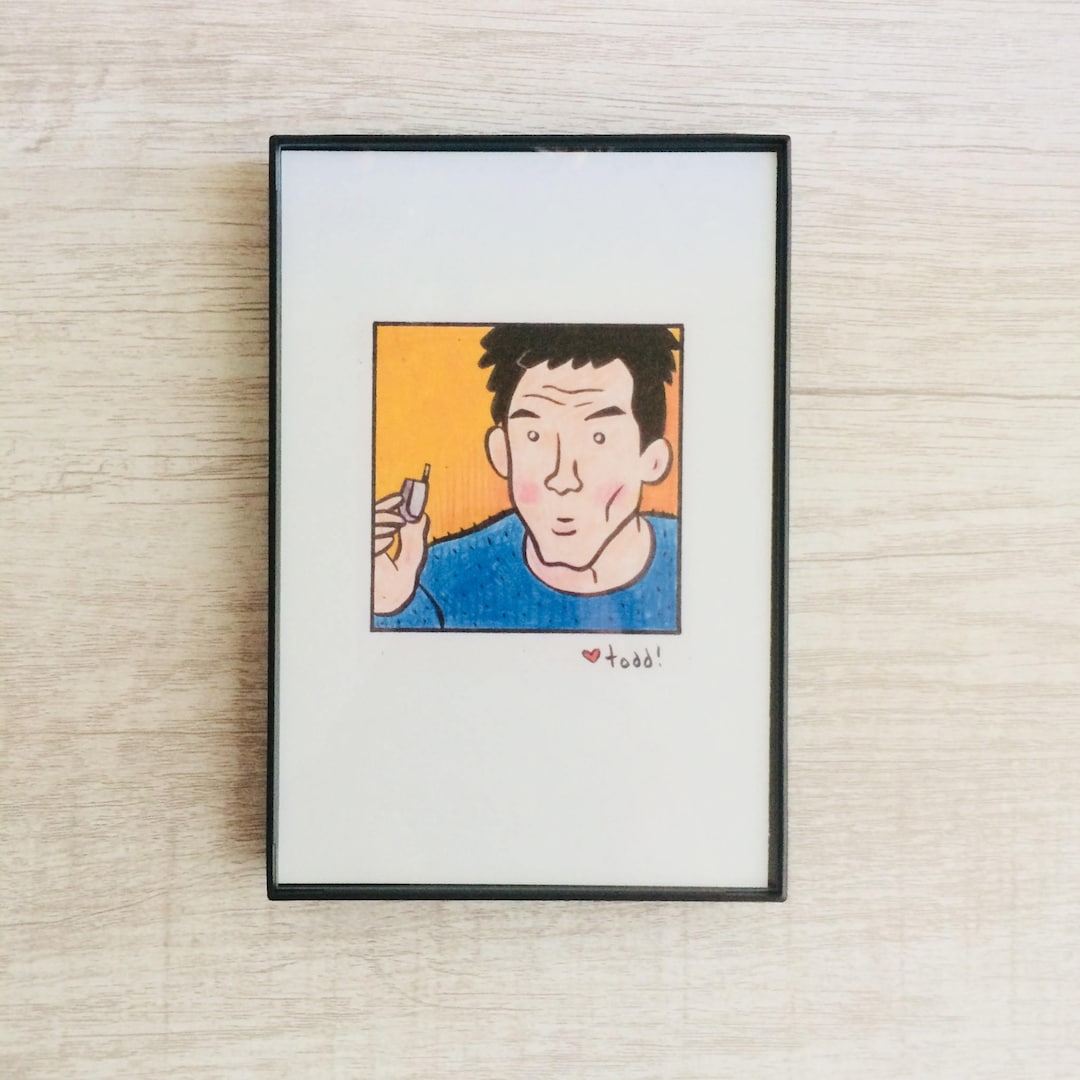 Zoolander, 4 X 6 Inch Print, Derek Zoolander, Art, Crayon Drawing ...