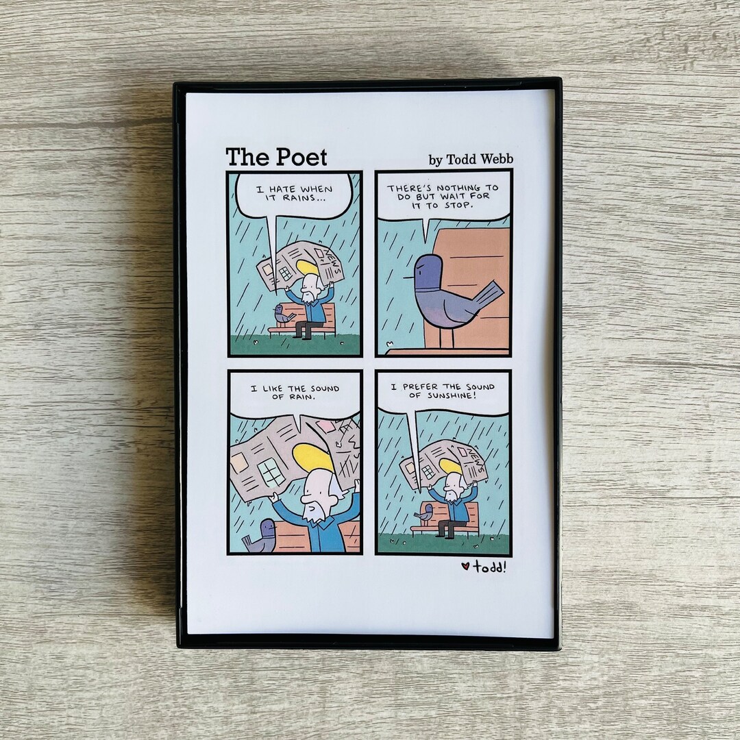 Comic Strip - the Sound of Sunshine - the Poet 4x6 Inch Print, Art ...