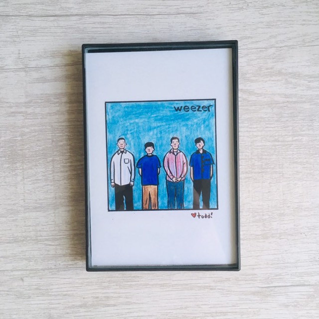 Weezer - the Blue Album, Art, Print, 4 X 6 Inches, Music, Record Cover ...
