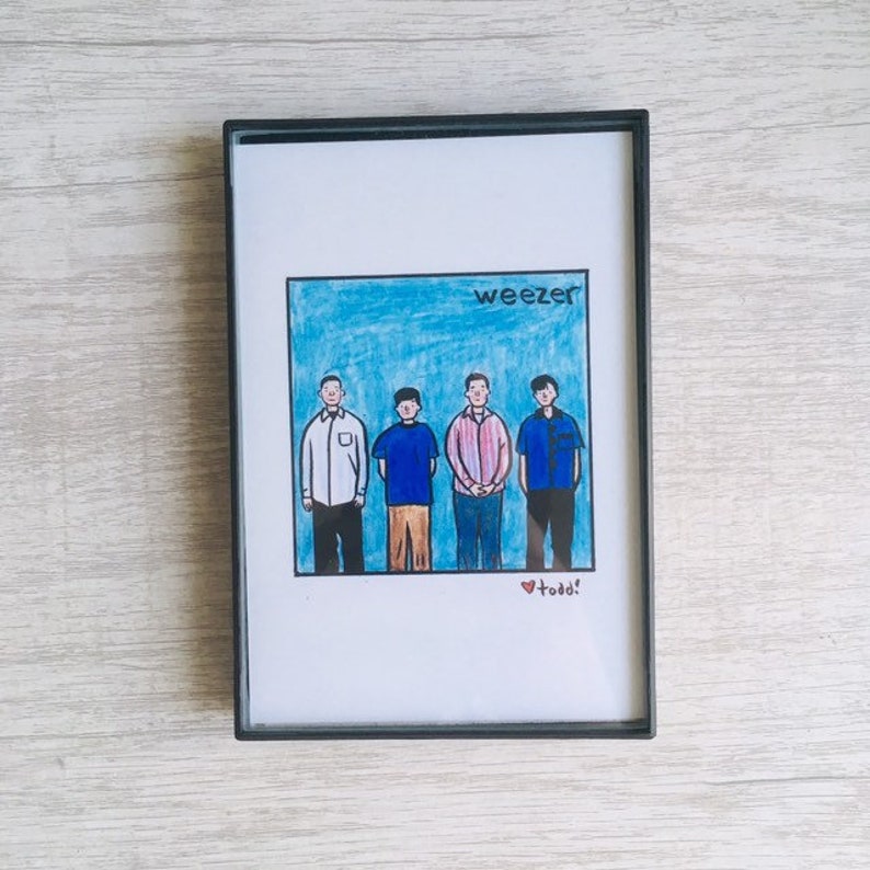 Weezer the Blue Album Art Print 4 X 6 Inches Music - Etsy