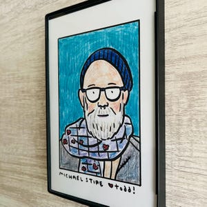 Michael Stipe - 4 X 6 Print, Portrait, Art, Wall, Crayon, Music, Gift ...