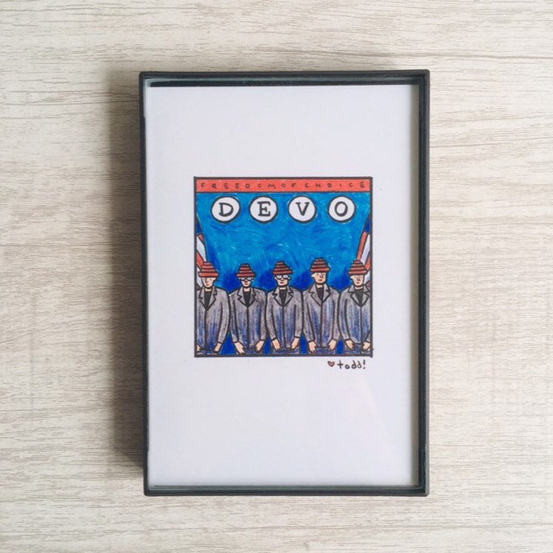 DEVO - Freedom of Choice, Art, Print, 4 X 6 Inches, Music, Record Cover ...
