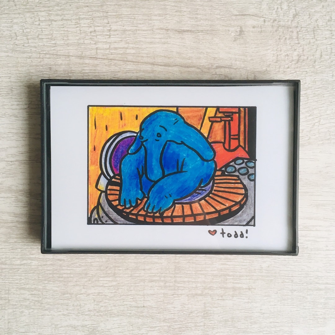 Max Rebo Star Wars Print: Crayon & Ink Drawing (4x6 Inch) - Etsy