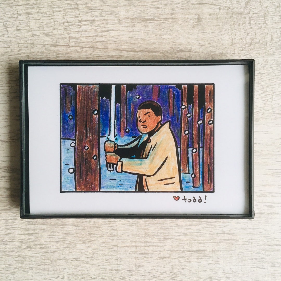 Star Wars Finn Print: Crayon & Ink Drawing (4x6 Inch) - Etsy