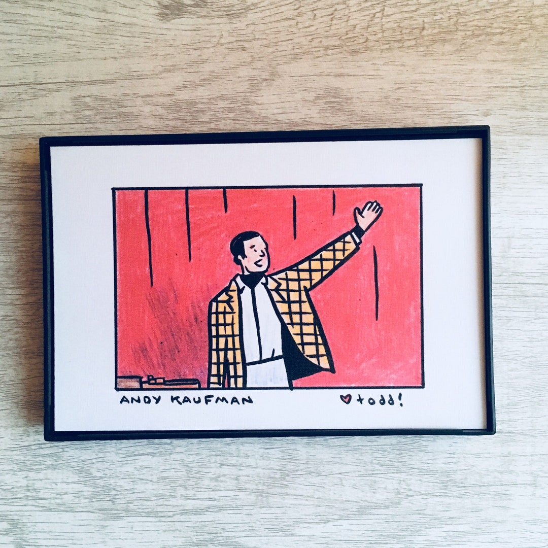 Andy Kaufman - Print, 4 X 6 Inches, Portrait, Movies, TV, Framed ...