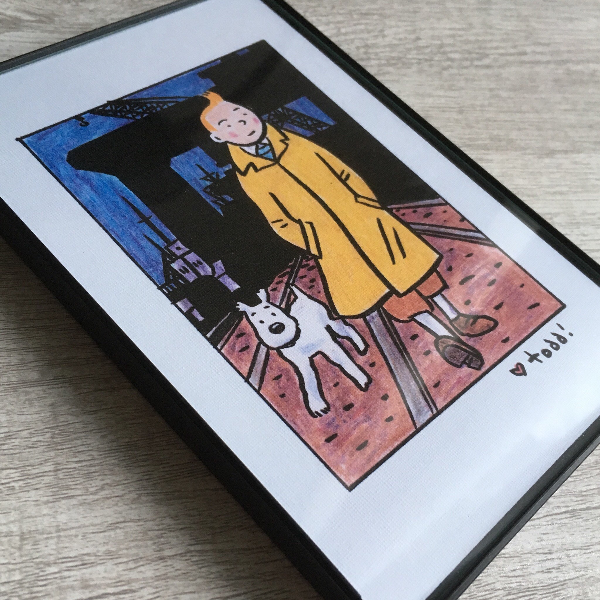 Art Tintin and Snowy Print 4 x 6 inches comics movies | Etsy